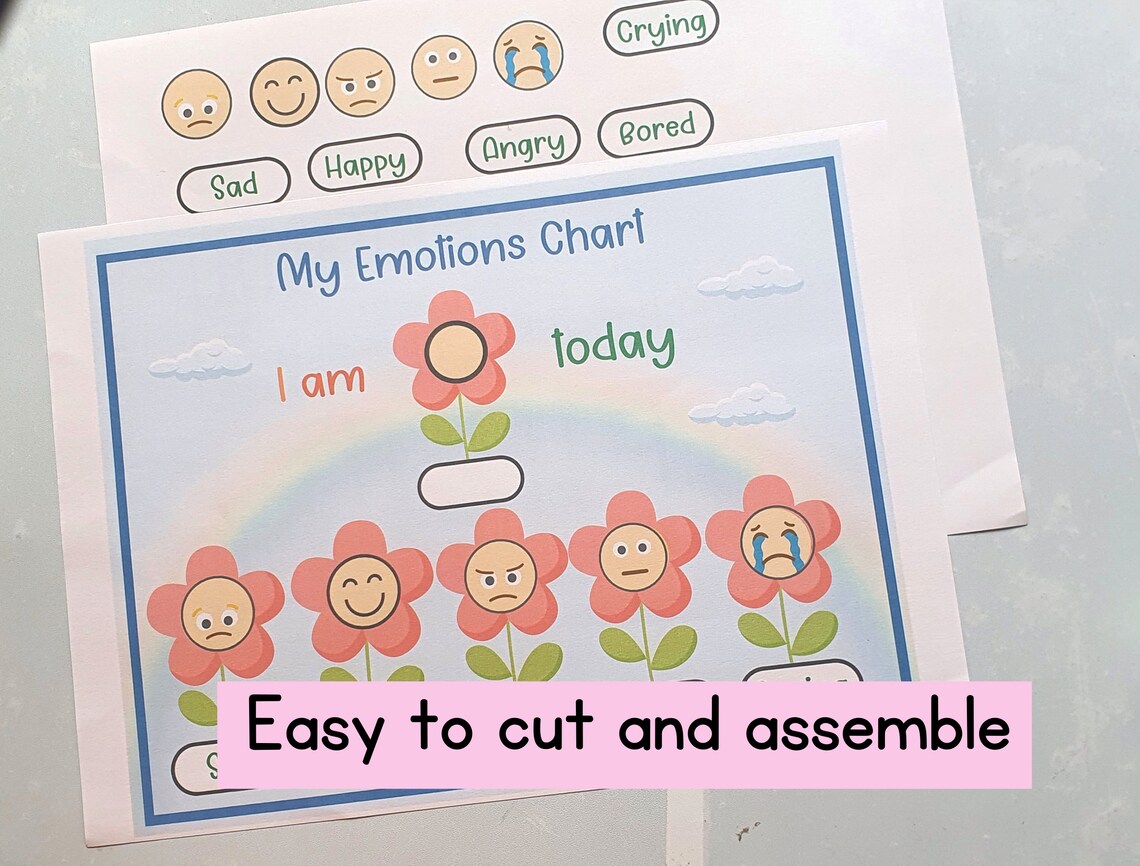 Emotions Chart ,toddler Busy Book Activity, Kids Feelings,preschool ...