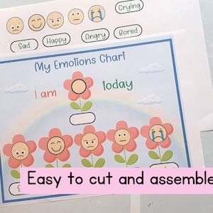 Emotions Chart ,toddler Busy Book Activity, Kids Feelings,preschool ...