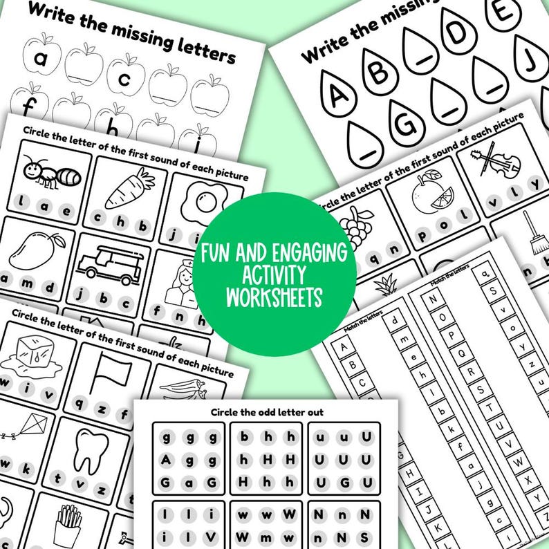 Alphabet Activity Book for Preschool, First Letter Tracing Book ...