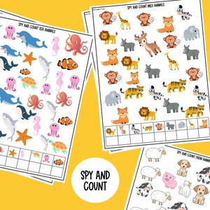 Animals Learning Preschool Bundle, Preschool Curriculum, Toddler ...