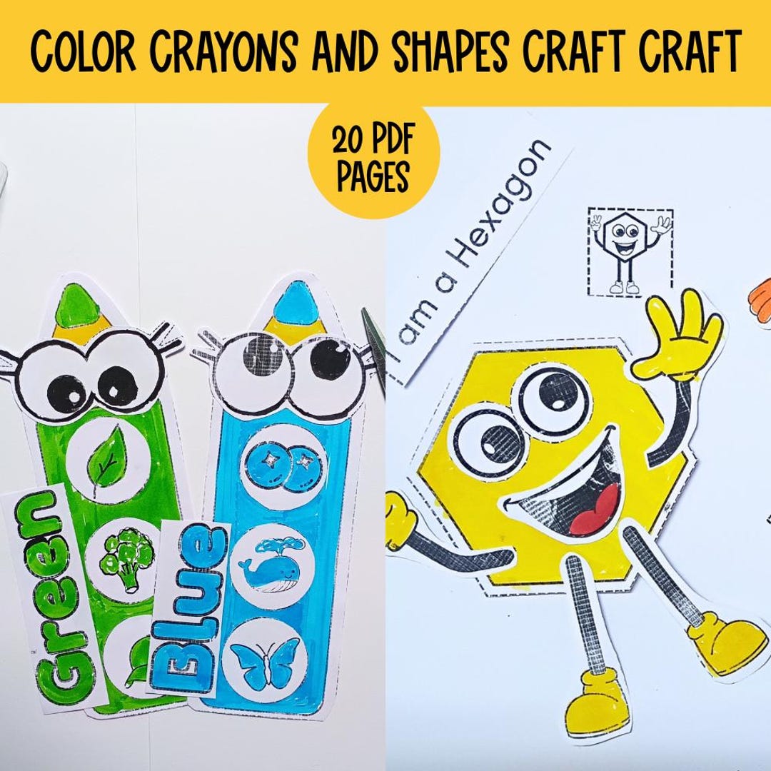 Preschool Curriculum, Shapes and Colors Craft,toddler Quiet Book ...