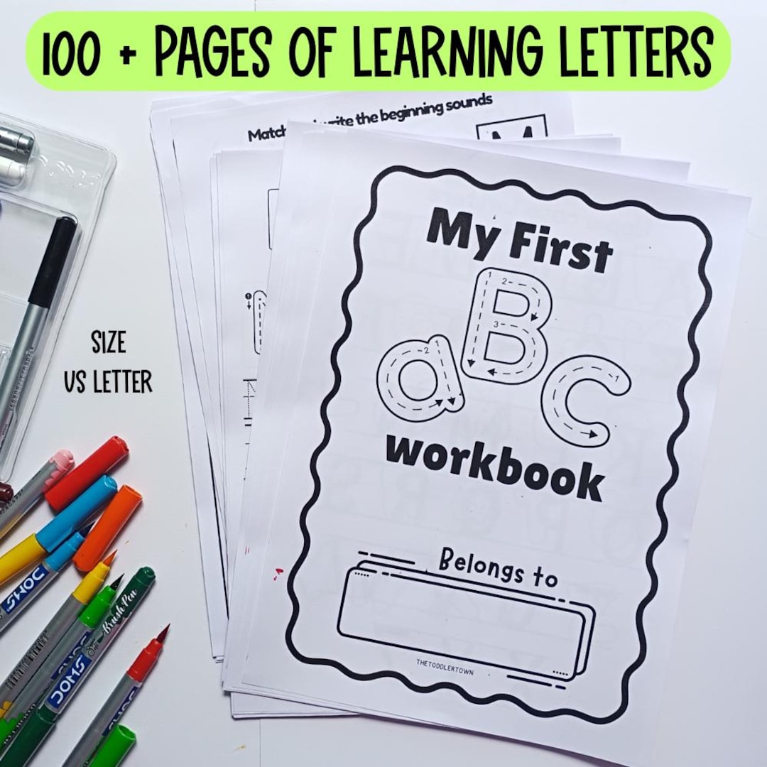 Alphabet Workbook, Preschool Letter Recognition Worksheets, Preschool ...