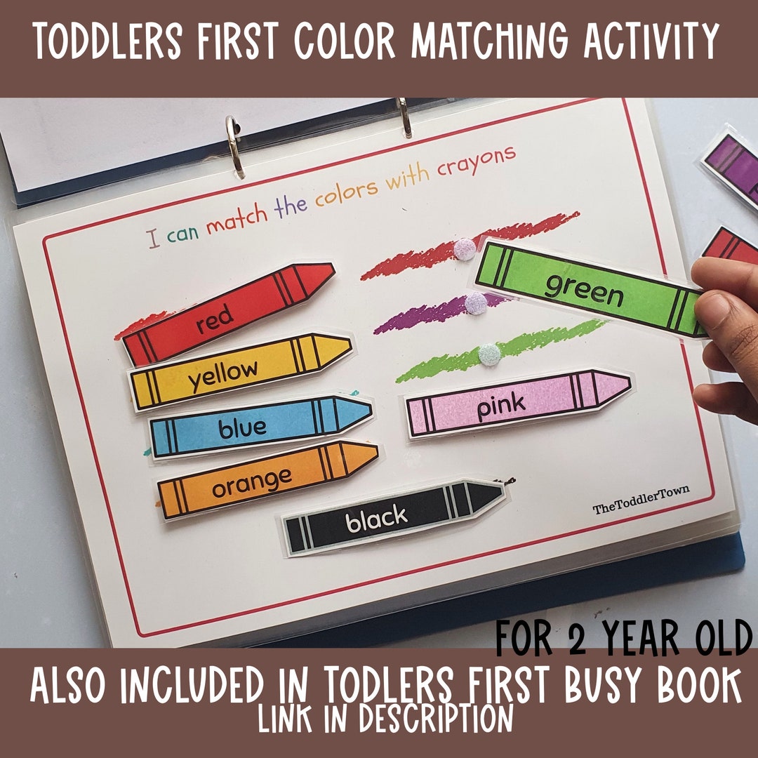 Color Matching Activity, Montessori Materials, Busy Binder Activity ...