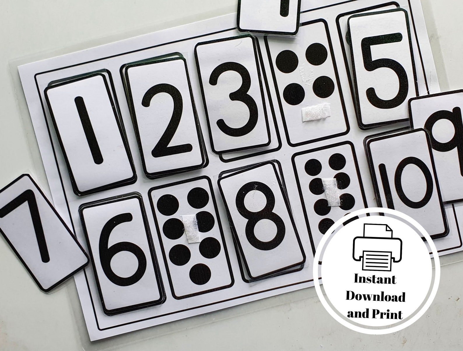 Learn Numbers Counting,1 to 10'educational Preschool Printable, Kids ...