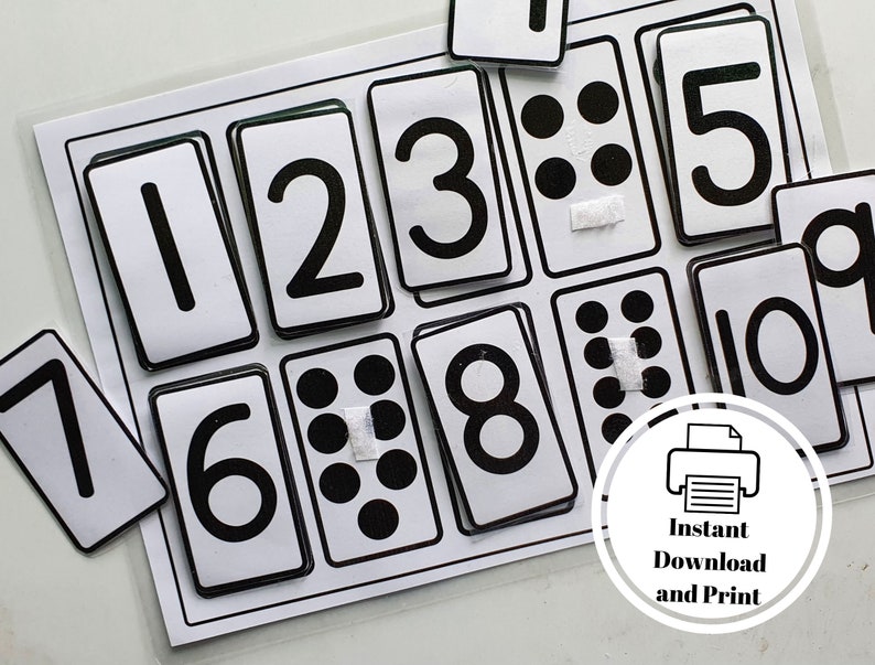 Learn Numbers Counting,1 to 10'educational Preschool Printable, Kids ...