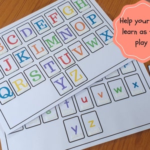 Preschool Worksheets,alphabet Match,number Match, Toddler Busy Book ...
