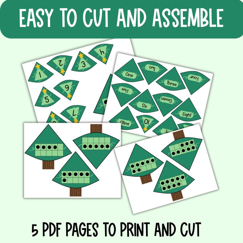 Christmas Number Match,preschool Curriculum,montessori Materials ...