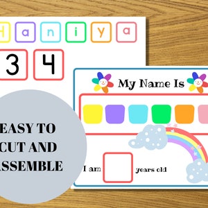 Toddler Busy Book Name Page, Name Building Activity, Montessorri ...