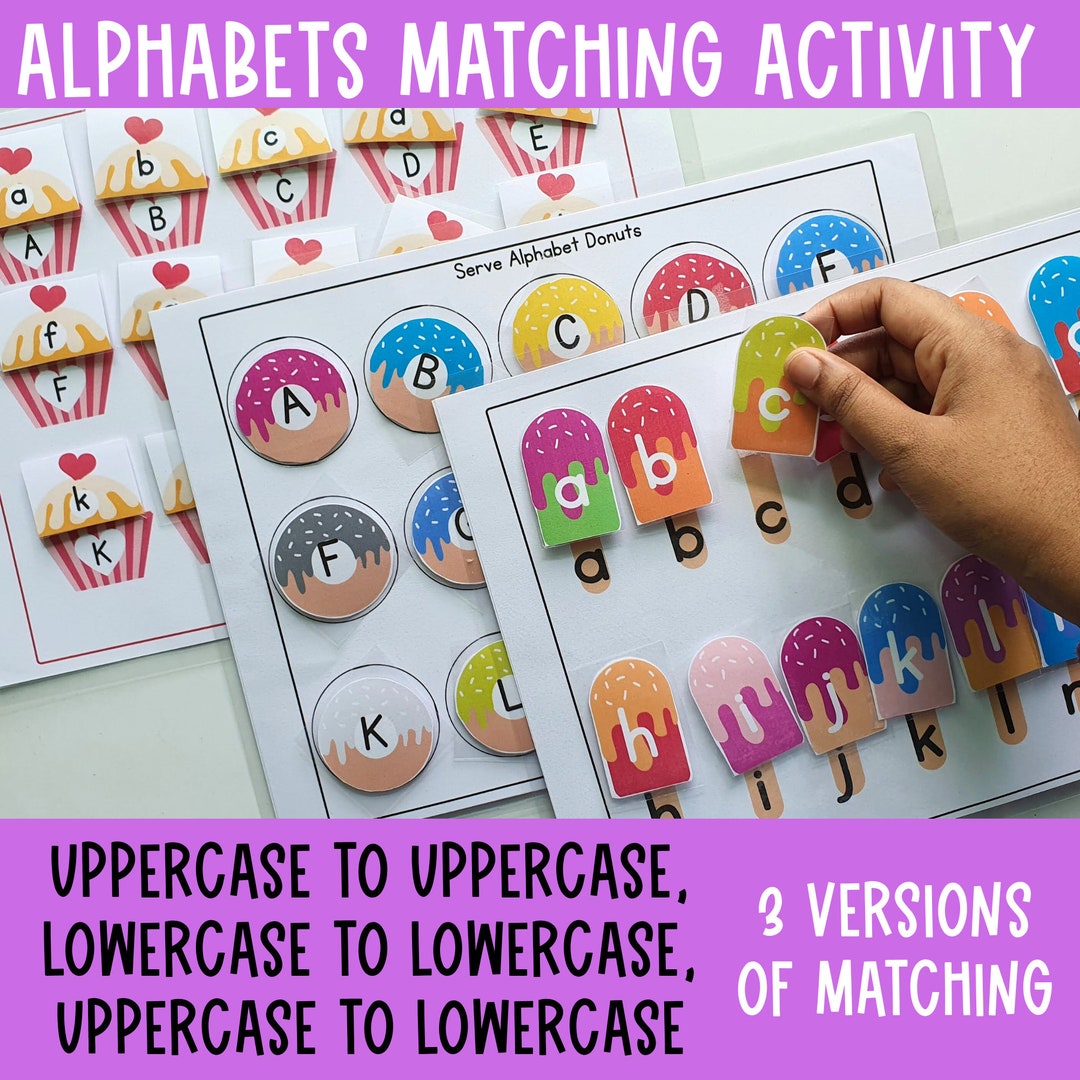 Alphabet Match Preschool, Printable Toddler Activities Homeschool ...