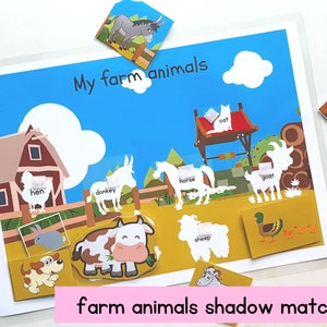 Toddler Busy Book Printable animals Matching Activities | Etsy