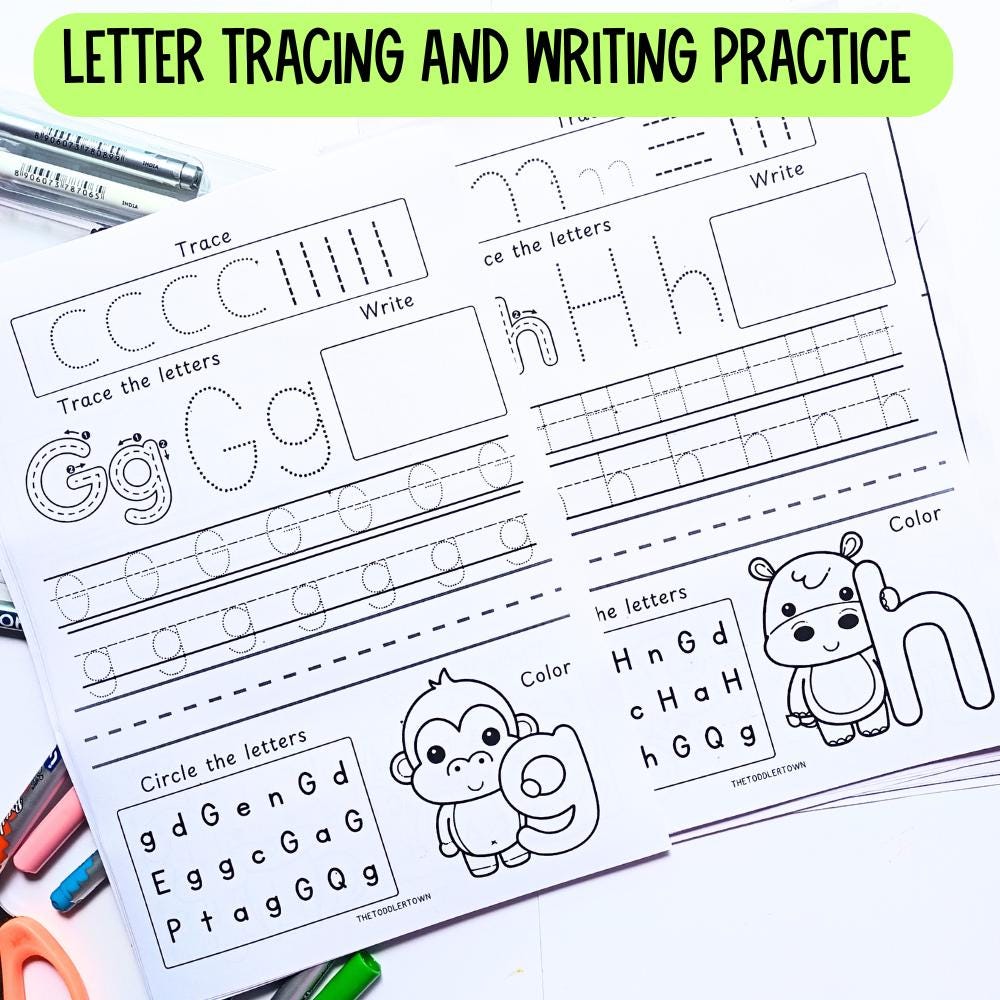Alphabet Activity Book for Preschool, First Letter Tracing Book ...