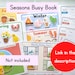 Toddler Busy Book Activity,preschool Worksheets,seasons Matching ...