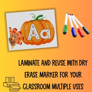 Thanksgiving Letter Tracing Cards, Preschool Curriculum, Preschool Fall ...