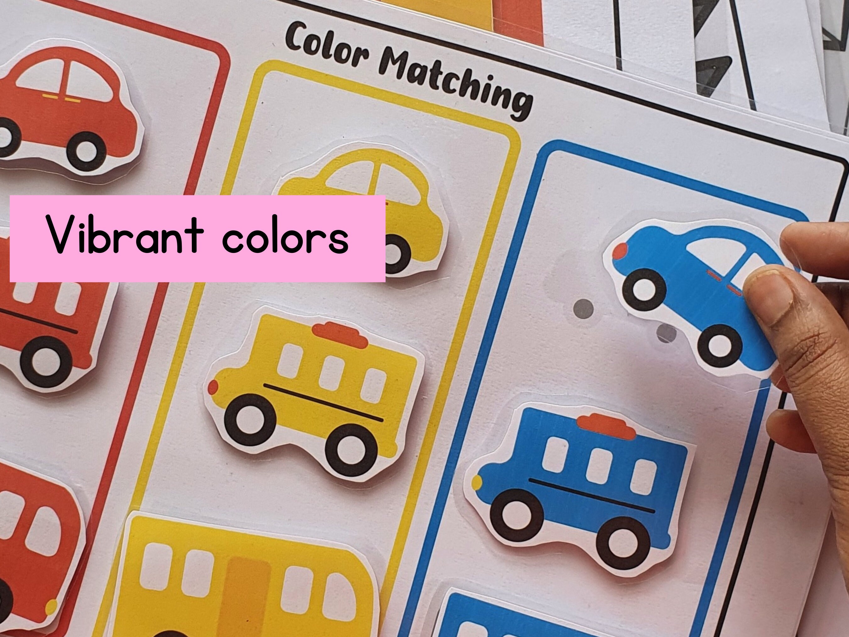 Car Color Sorting Game: Montessori Learning Activity (digital Download ...
