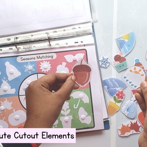 Toddler Busy Book Activity,preschool Worksheets,seasons Matching ...