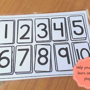 Learn Numbers Counting,1 to 10'educational Preschool Printable, Kids ...