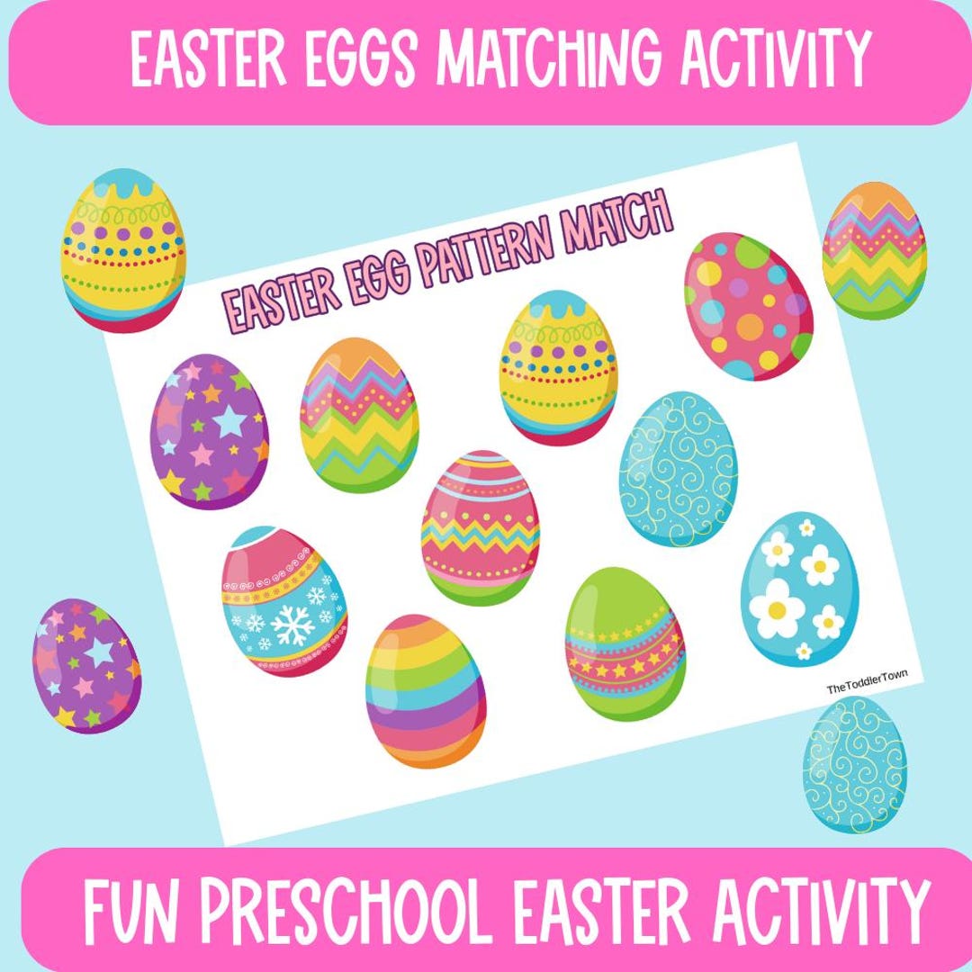 Easter Egg Pattern Match, Preschool Easter Activities, Homeschooling ...