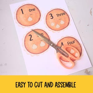 Thanksgiving Number Match, Pumpkin Pie Counting, Preschool Curriculum ...