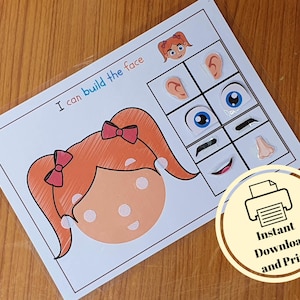 Toddler Busy Book Activity, Preschool Curriculum, Parts of the Face ...