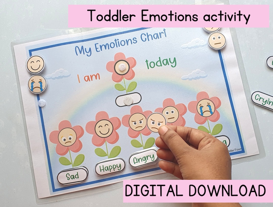 Emotions Chart toddler Busy Book Activity Kids - Etsy