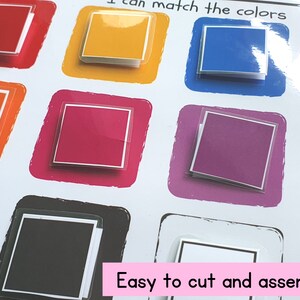 Busy Binder Activity,color Matching, Color Activity, Learning Colors ...