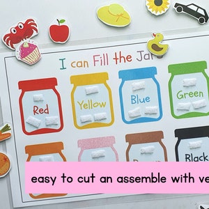 Busy Binder Activity, Color Matching, Color Activity, Learning Colors ...