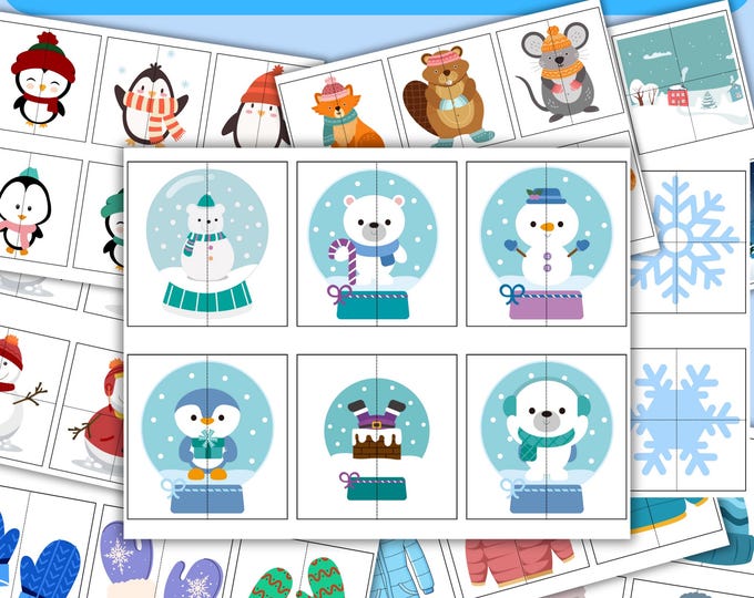Shape Matching Snowman Faces- Winter Activity Page- Toddler, Preschool ...