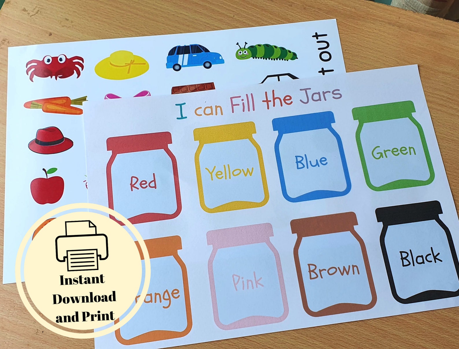 Busy Binder Activity, Color Matching, Color Activity, Learning Colors ...