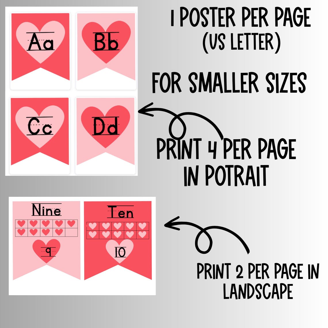 Valentine's Day Classroom Posters,preschool Classroom Decor,hearts ...
