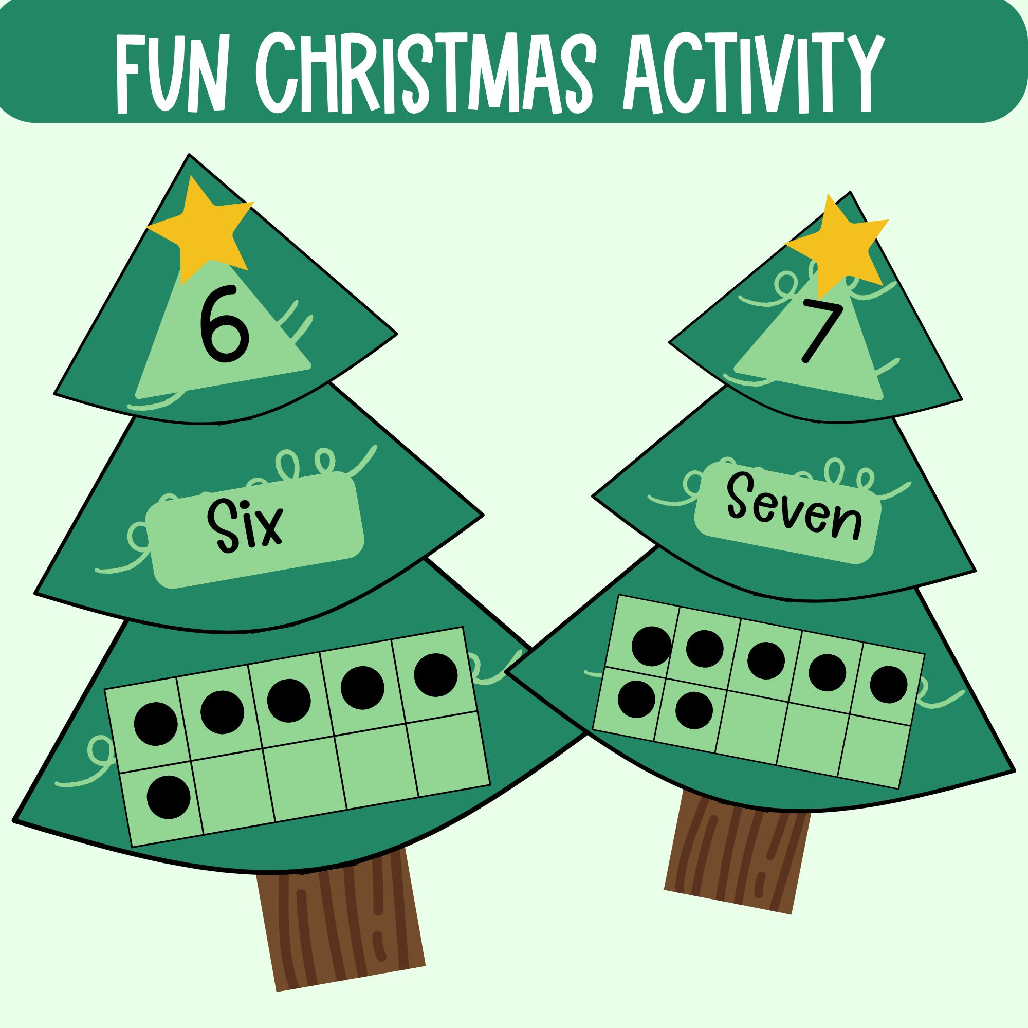 Christmas Number Match,preschool Curriculum,montessori Materials ...