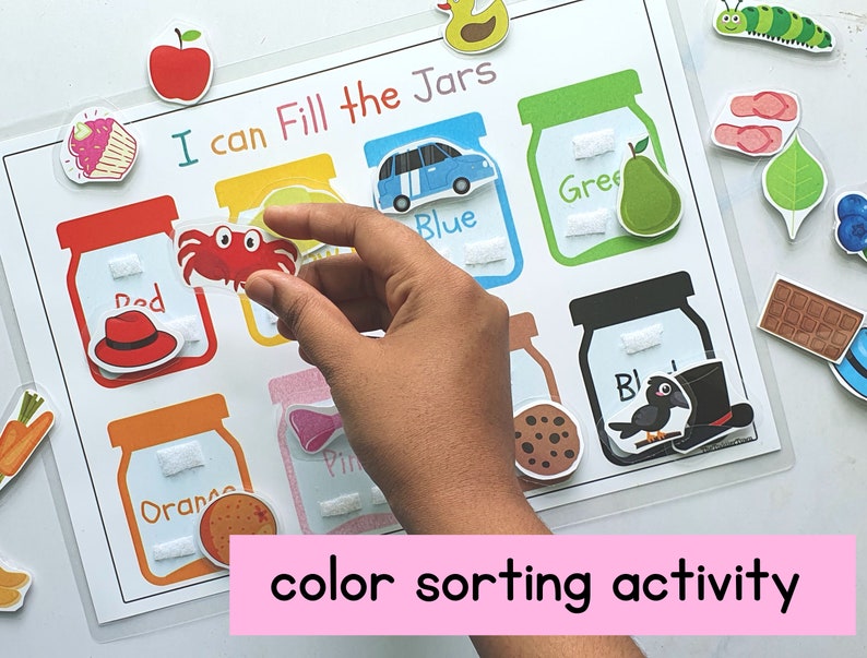 Busy Binder Activity Color Matching Color Activity Learning - Etsy