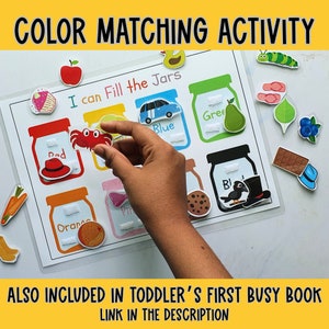Busy Binder Activity, Color Matching, Color Activity, Learning Colors ...