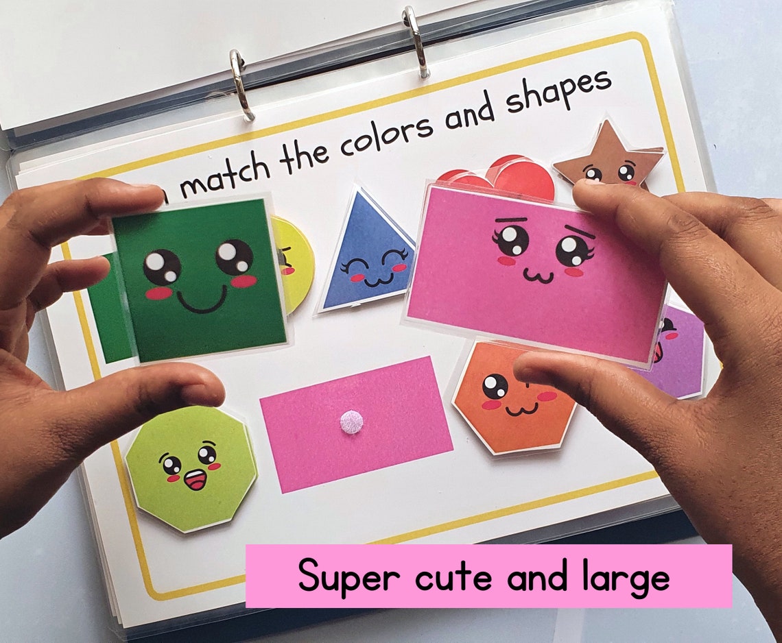 Busy Binder Activity, Shape Matching Printable, Preschool Curriculum ...