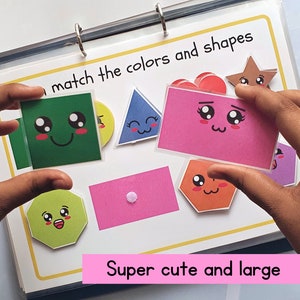 Busy Binder Activity, Shape Matching Printable, Preschool Curriculum ...