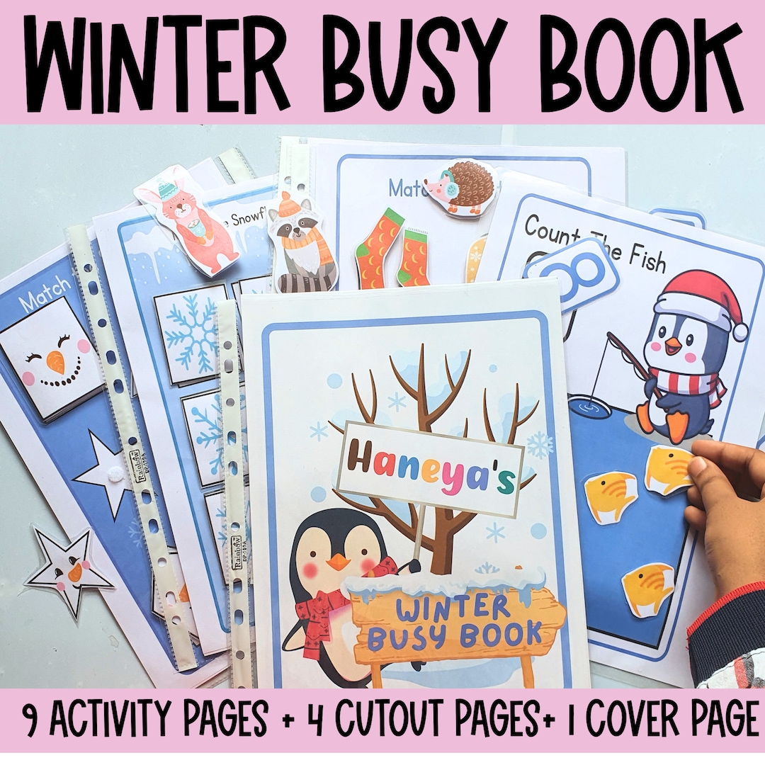 Winter Busy Book ,preschool Curriculum,toddler Learning Binder ...