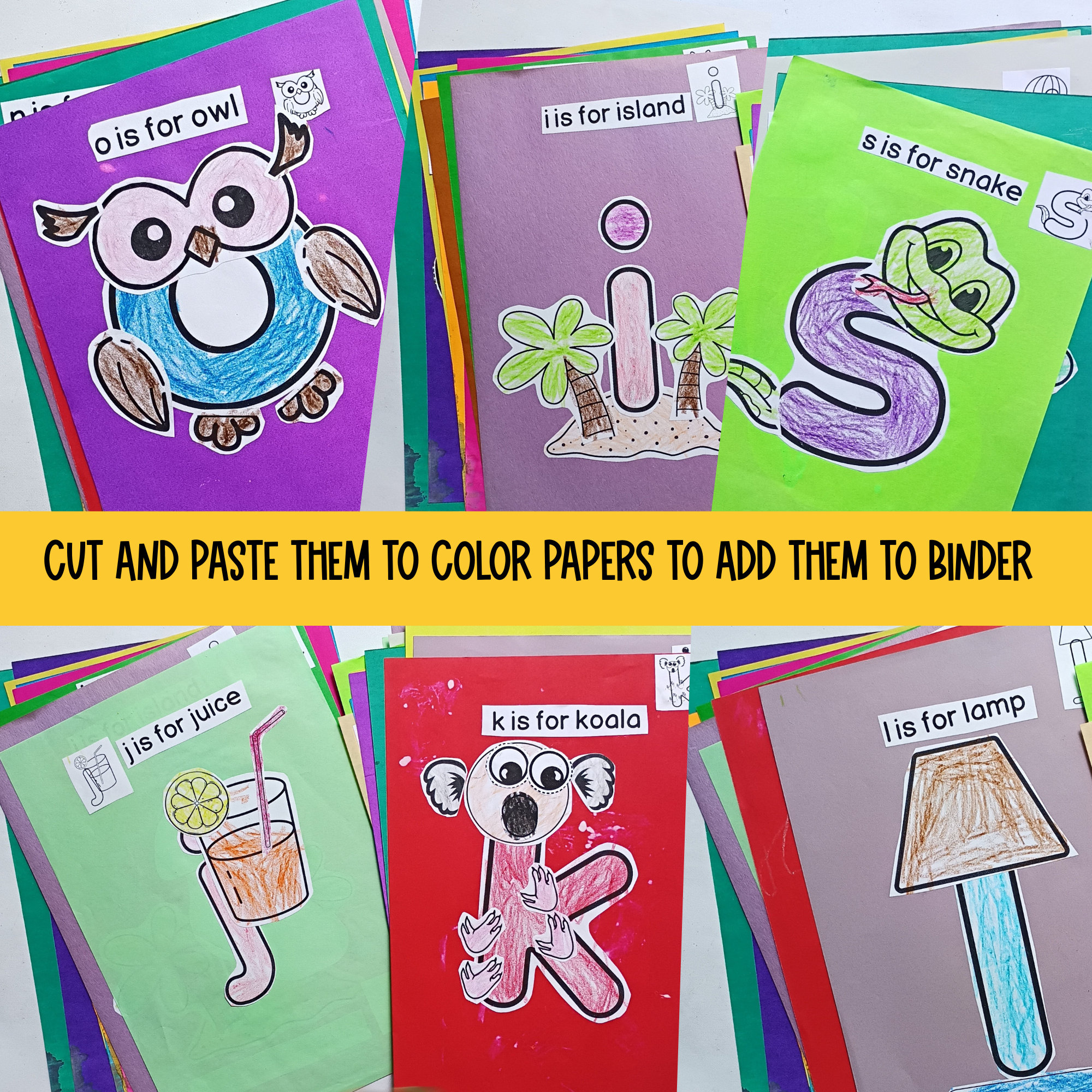 ALPHABET LETTER Crafts ABC Worksheets Printable Classroom Preschool ...