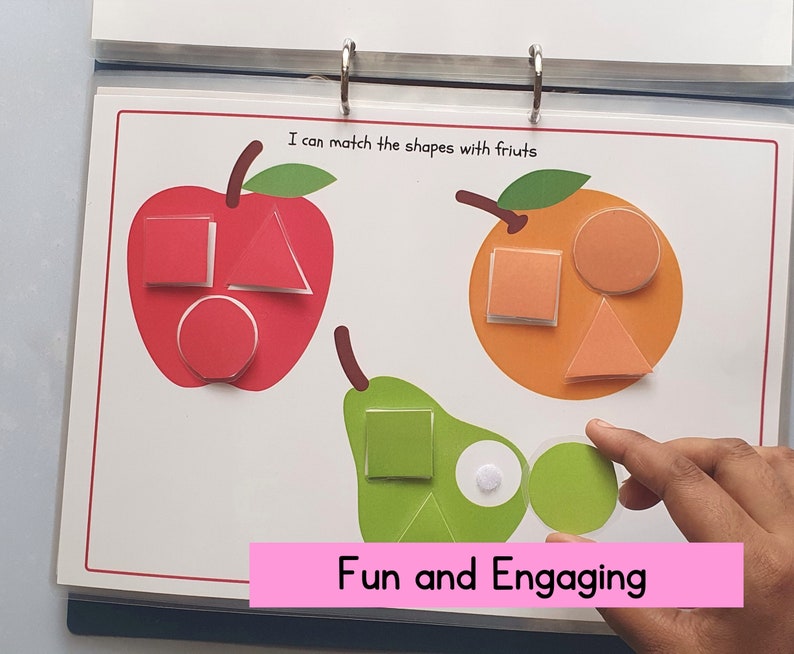 Shape Matching Activity for Toddler Busy Book for Preschool - Etsy