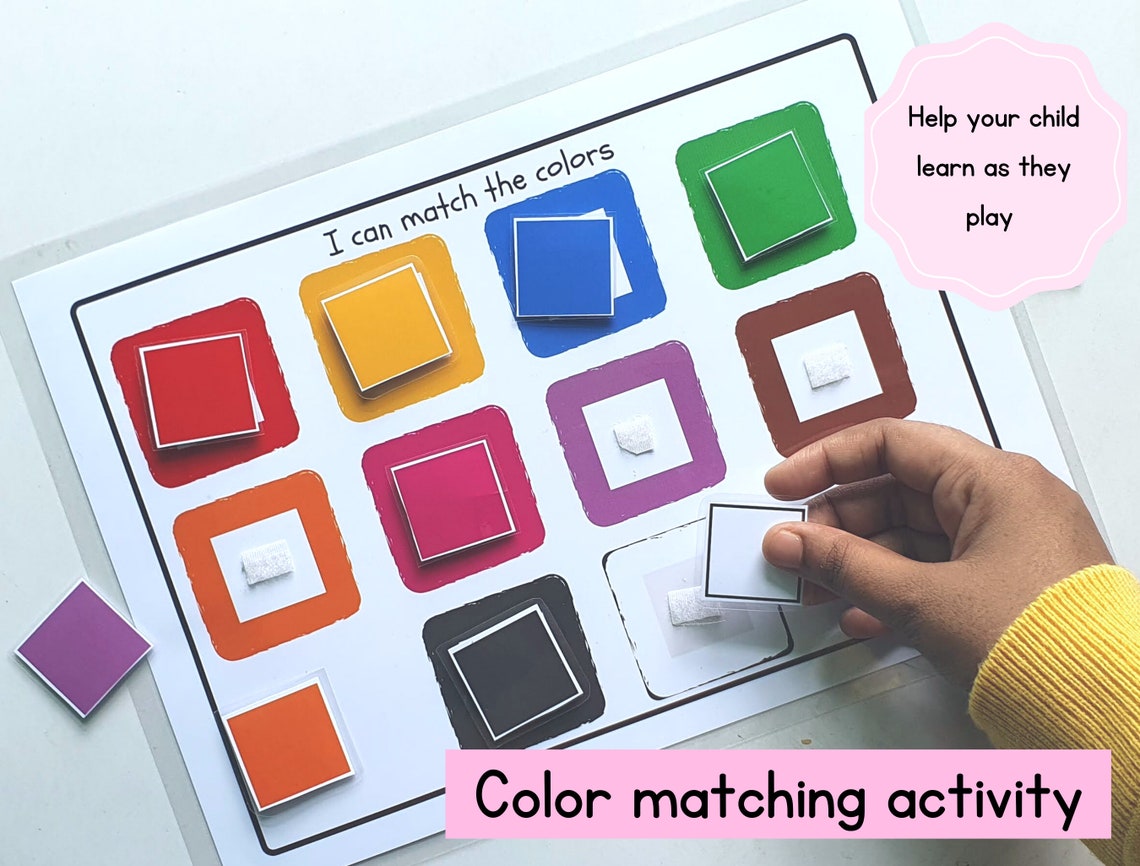 Busy Binder Activitycolor Matching Color Activity Learning - Etsy