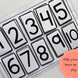 Learn Numbers Counting,1 to 10'educational Preschool Printable, Kids ...