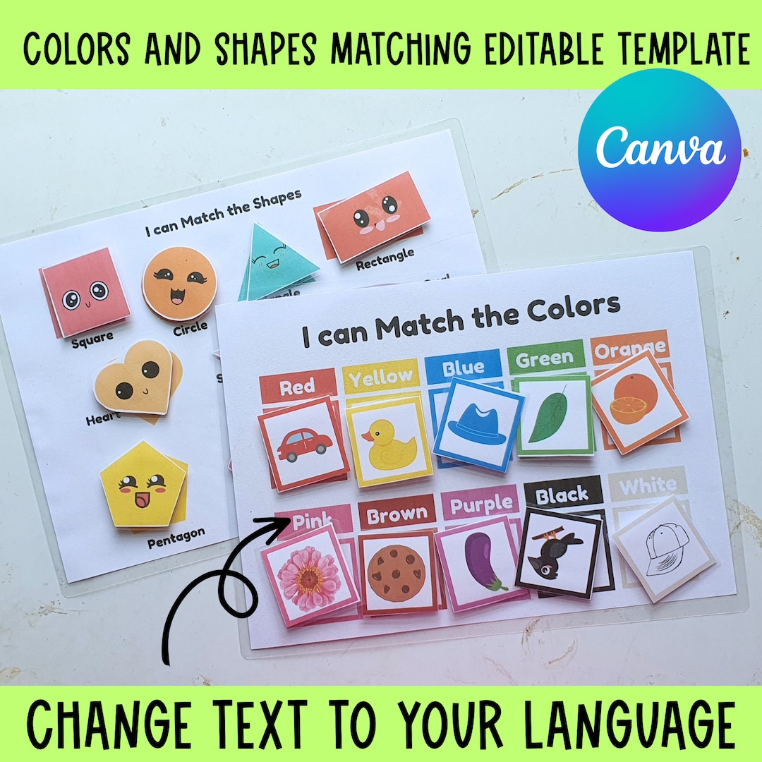 Color Matching and Shapes Matching, Preschool Curriculum, Toddler Busy ...