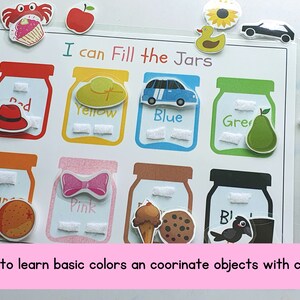 Busy Binder Activity, Color Matching, Color Activity, Learning Colors ...