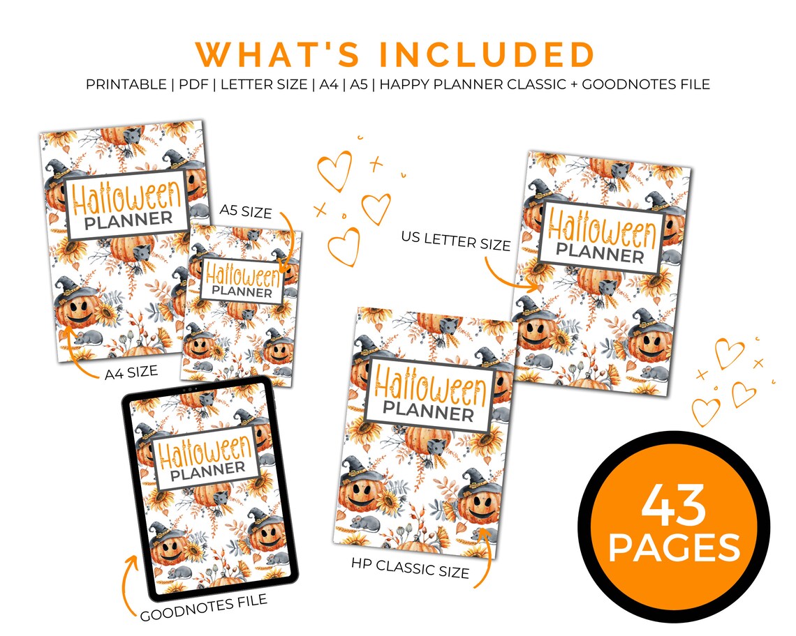 Halloween Planner Printable Goodnotes Halloween Planner - Etsy