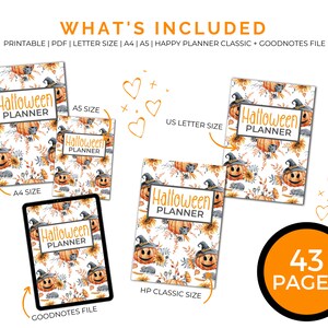 Halloween Planner Printable, Goodnotes Halloween Planner, Halloween ...