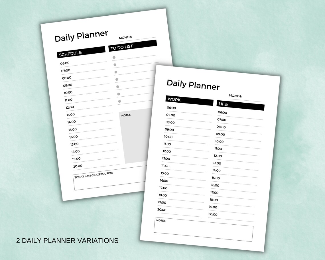 Green Planners & Trackers Bundle Printable Download Daily - Etsy