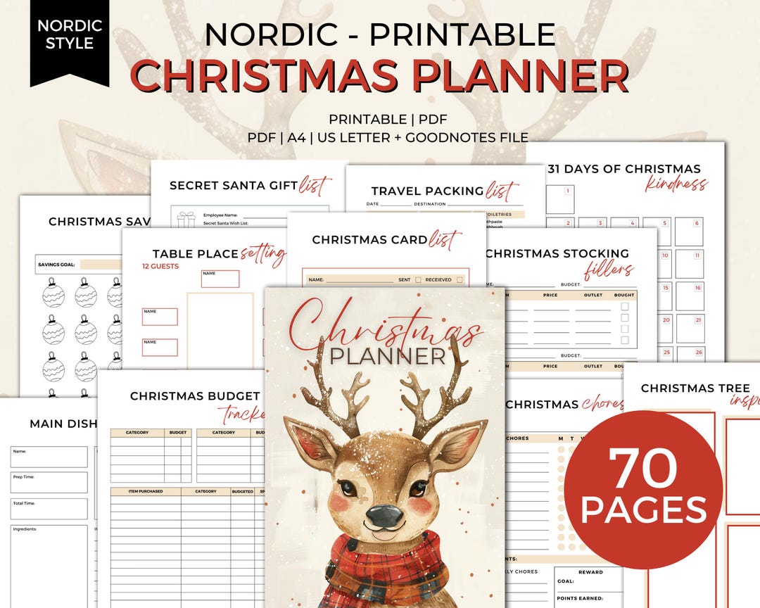 Christmas Planner Printable, Holiday Planner, Gift Budget Planner ...