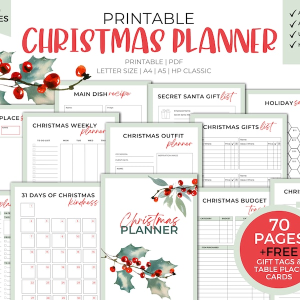 Christmas Planner - Etsy