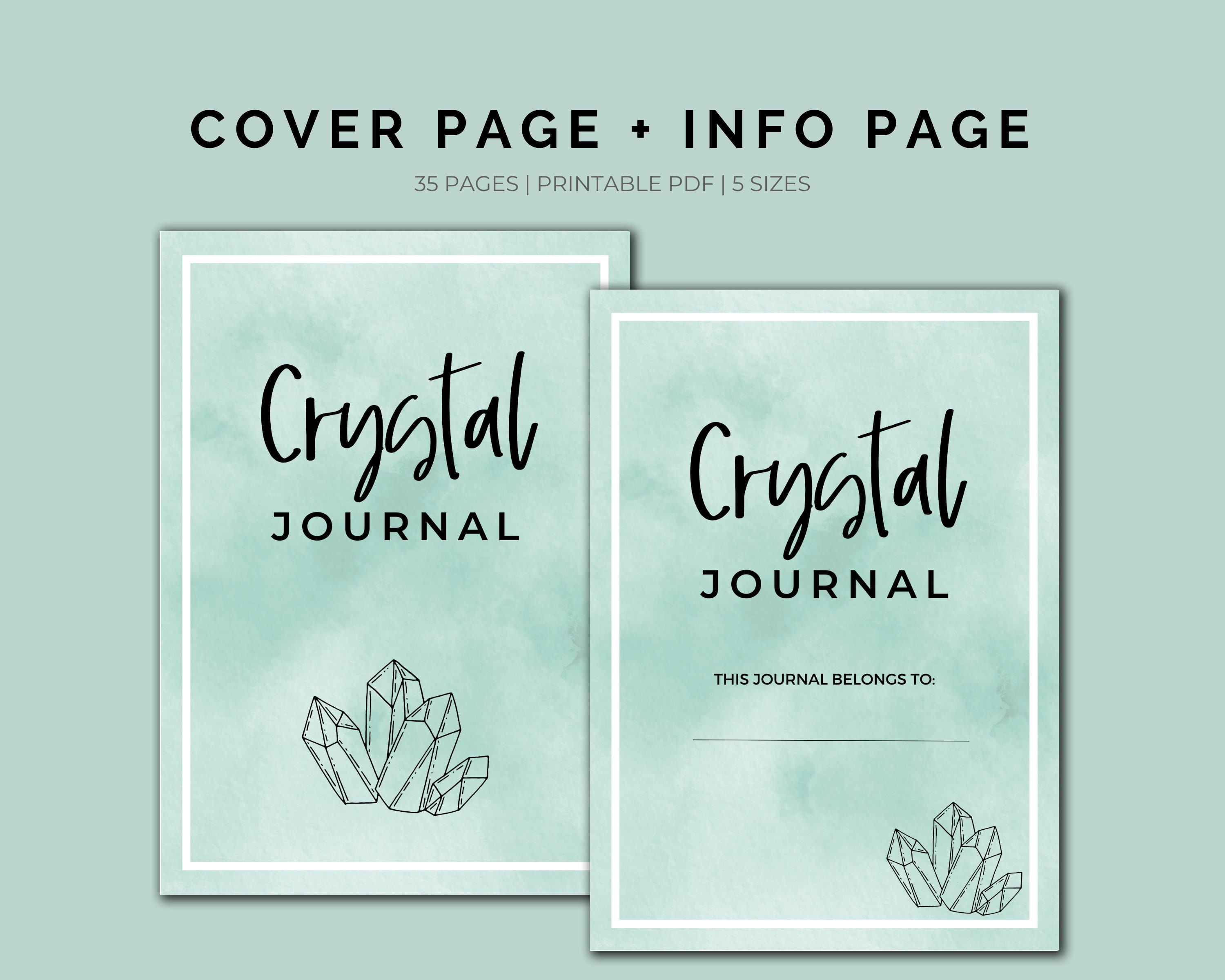 Crystal Planner Printable Instant Download, Crystal Journal, Crystal ...