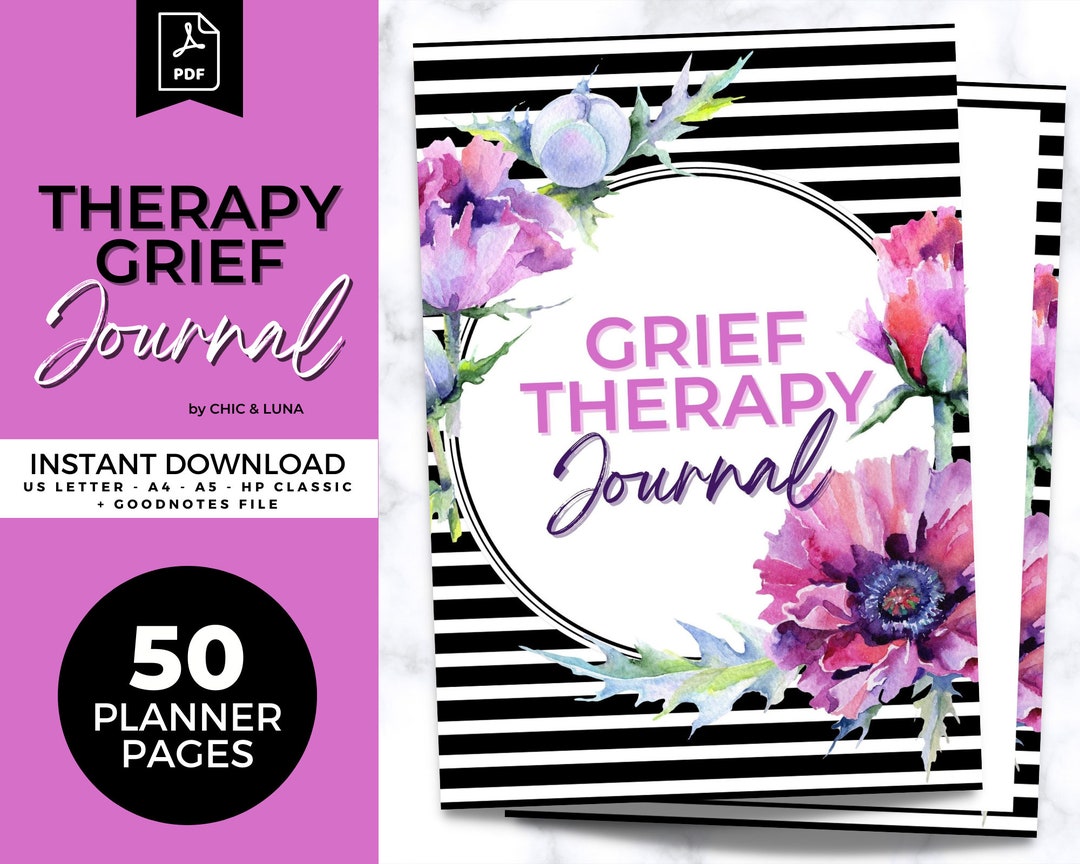Grief Therapy Journal Grief Therapy Worksheets Coping With Loss ...