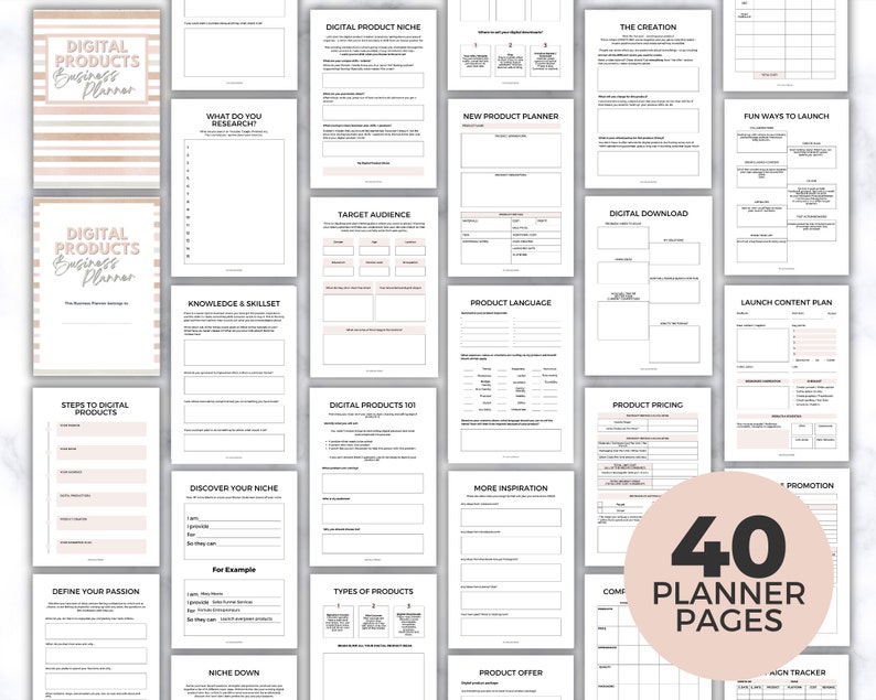 Digital Product Business Planner Printable Digital Product Planner ...