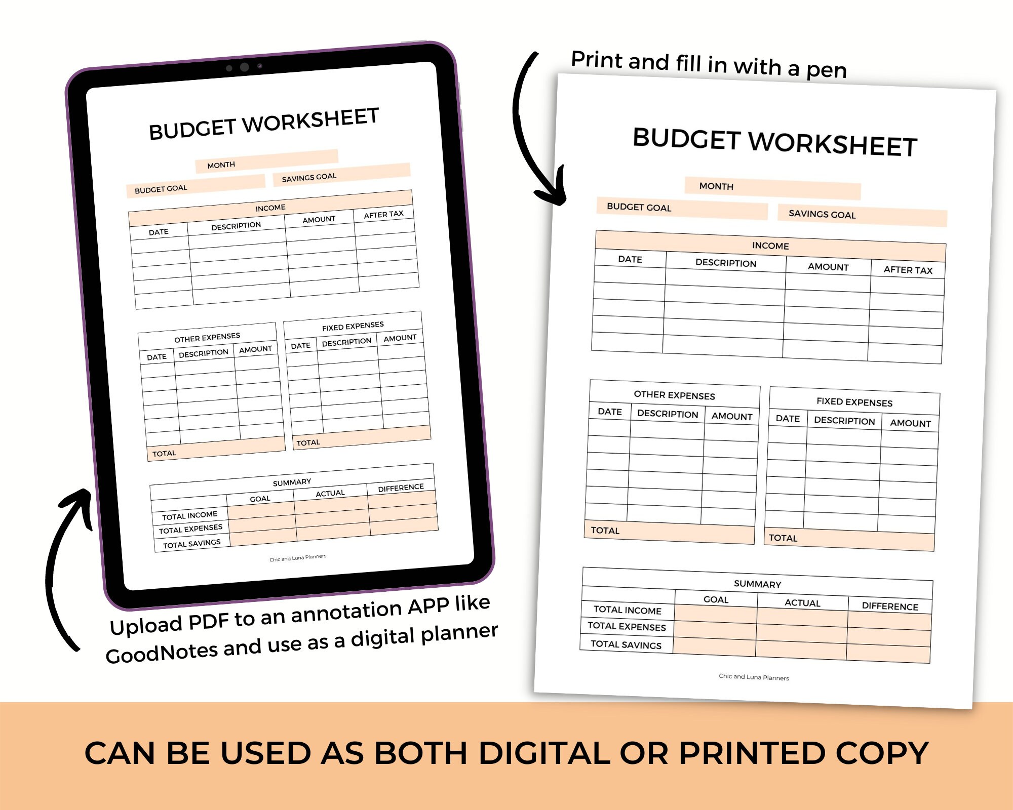 Budget Planner Printable Finance Planner Finance Tracker - Etsy